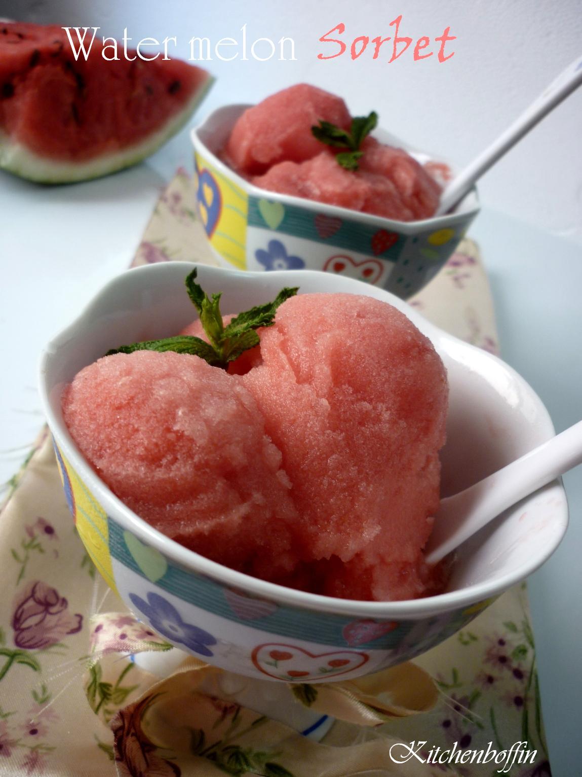 Kitchen Boffin: Water melon Sorbet