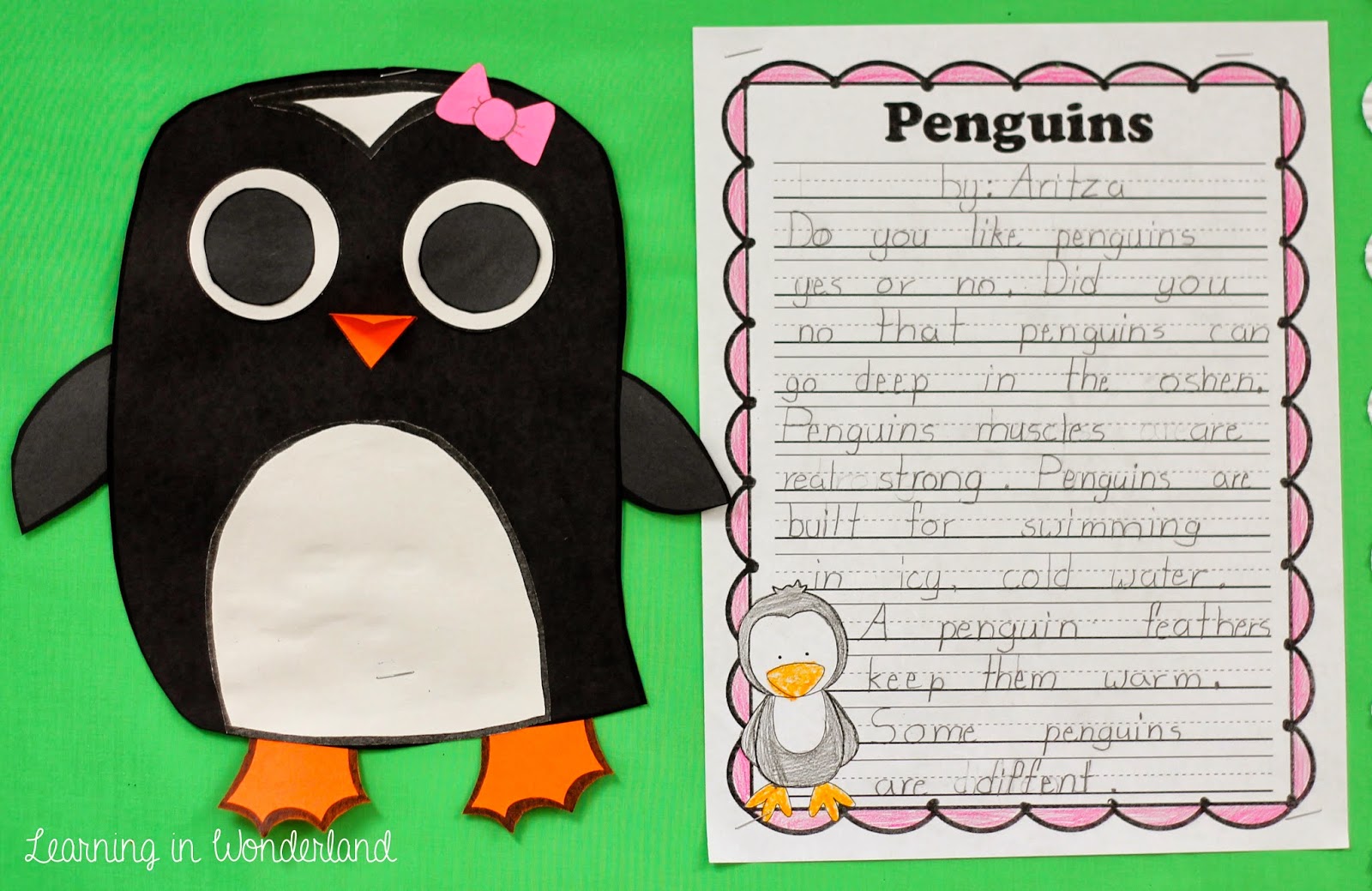 Playful Penguins (A Writing Craftivity) | Learning In Wonderland