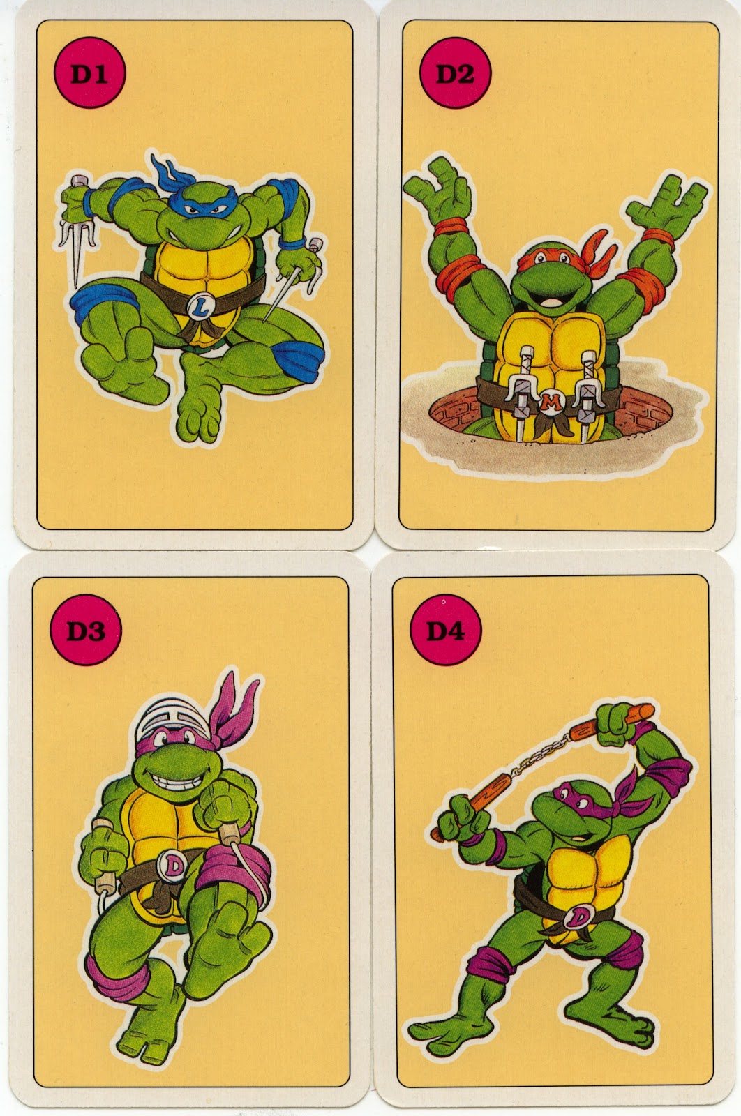 squer's TMNT Collection: 1991 TMHT KORTTIPELI (QUARTETS CARD GAME)