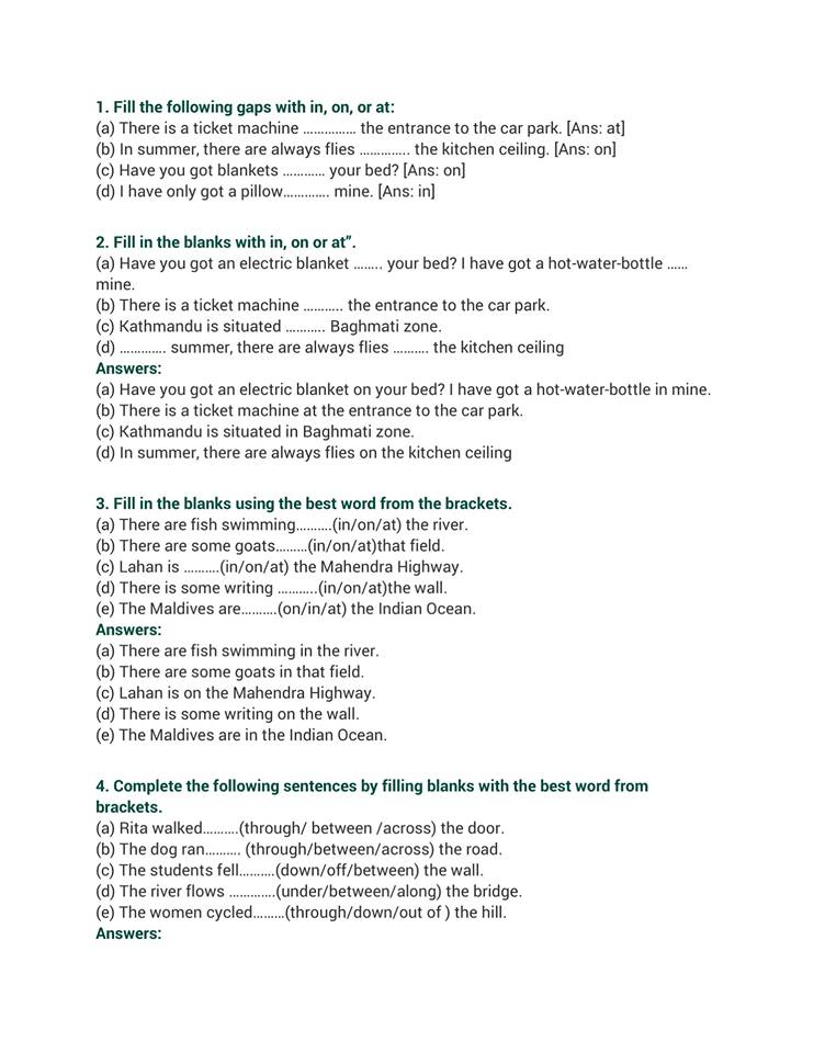 Class 11 English: Important Grammar Questions and Answers - Questions ...