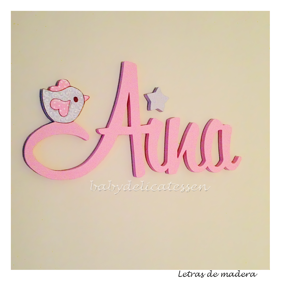 BABY DELICATESSEN LETRAS DE MADERA: AINA