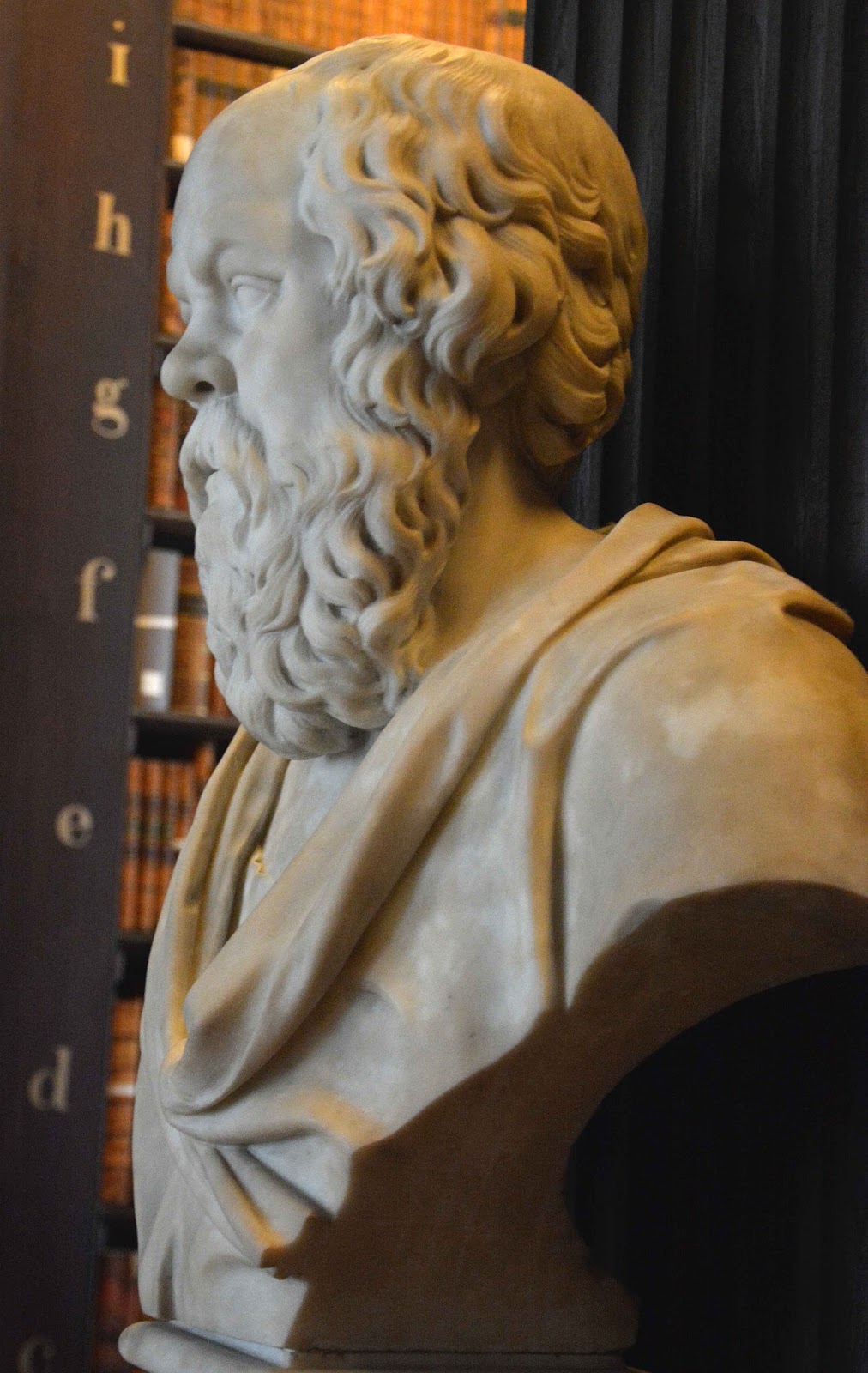 Bath, Art and Architecture: Bust of Socrates in the Long Room, Trinity ...