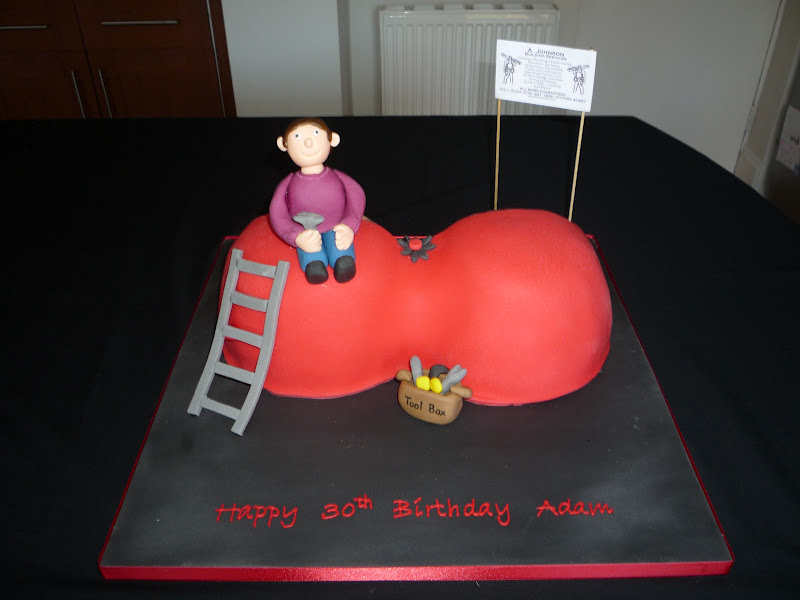 Elaine Allan 30th Birthday Builder And Boob Cake