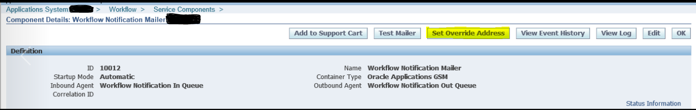 Oracle Application's Blog: How to set override address in workflow : Workflow Override Email ...