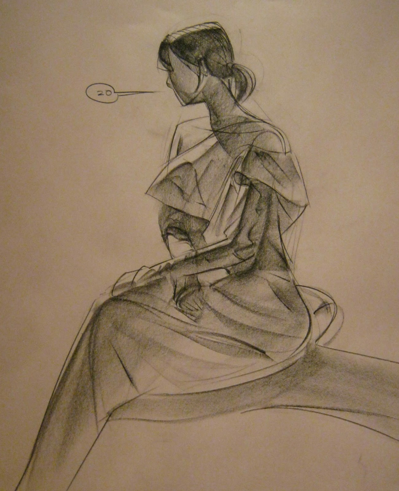 SKETCHBLOG: Life Drawing - Clothed Figure