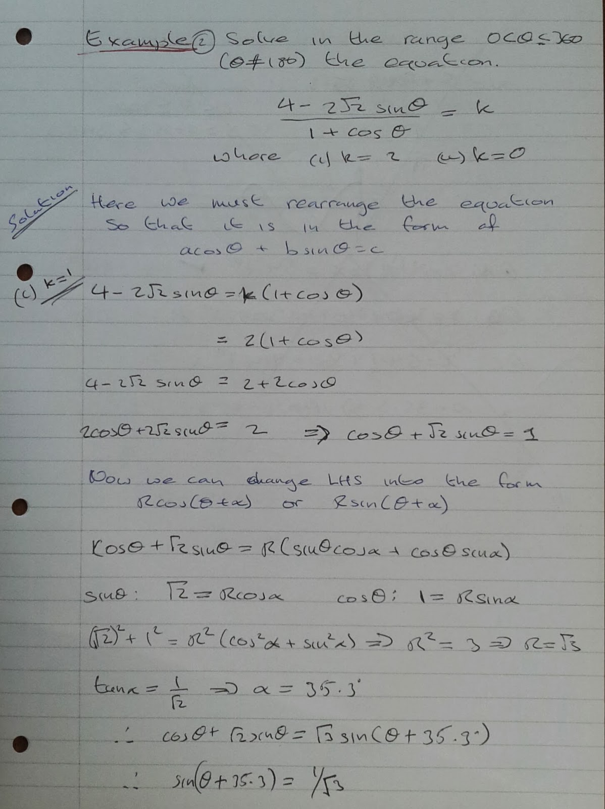 A Level Maths Notes: February 2014