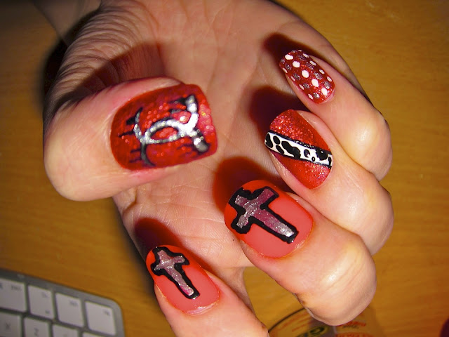 Coke Cola Inspired Nails - that's so yesterday