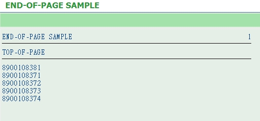 ERIC YANG'S NOTEPAD: ABAP/4 : How to trigger REPORT END-OF-PAGE block event (SKIP or RESERVE)