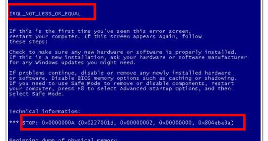 Cara Mudah Mengatasi Blue Screan - MATAPinkPong