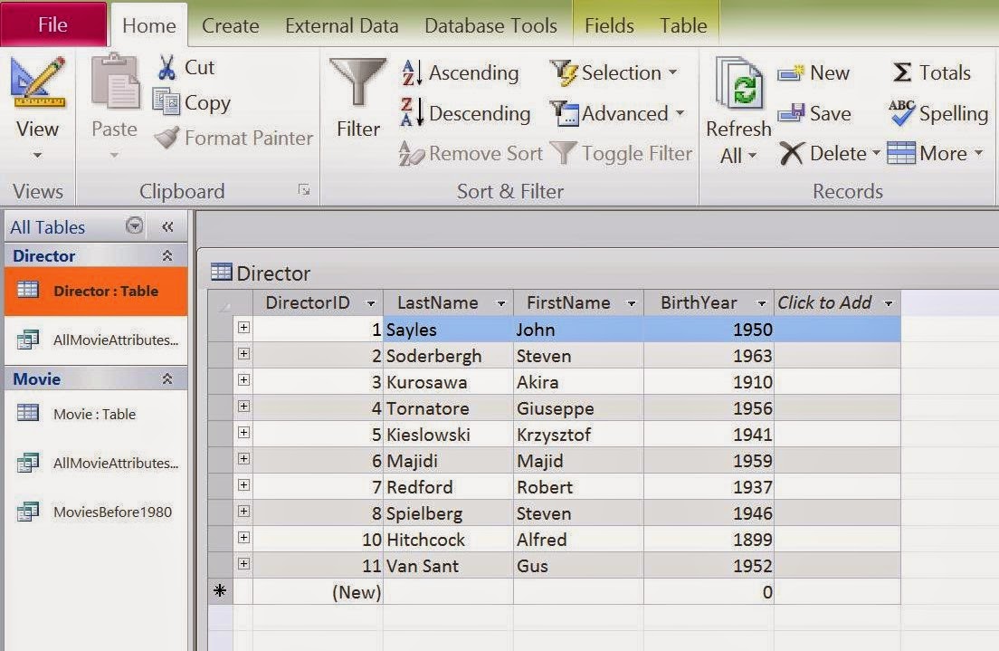 Principles Of Computing: Lab 8: Introduction to MS Access