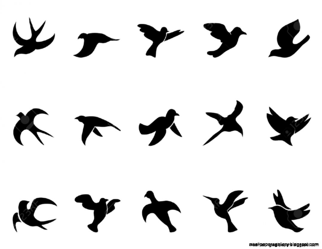 Flying Bird Silhouette Tattoo Stencil | Wallpapers Gallery