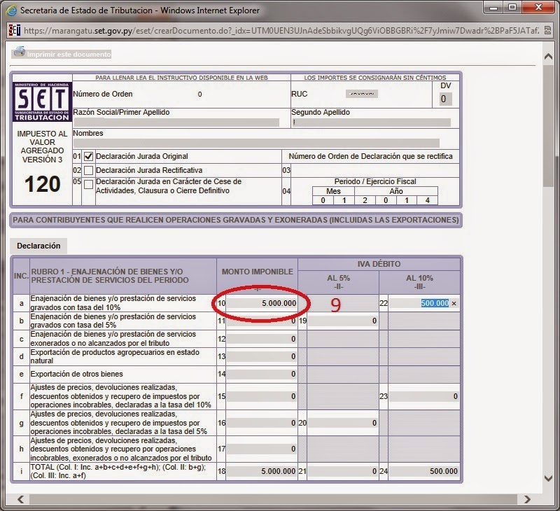Tutorial Como completar formulario de IVA ne la SET On-Line: 2014