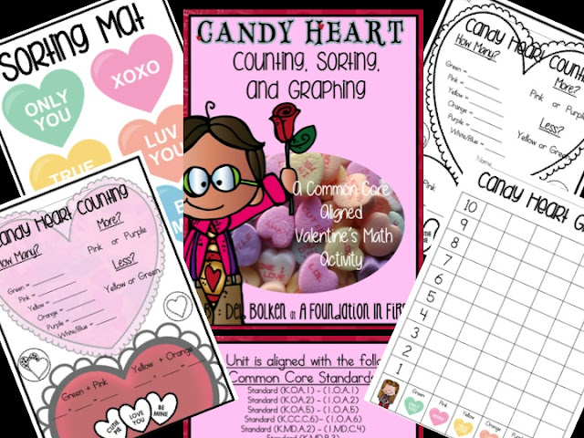 A Foundation in First: Candy Heart Graphing Activity