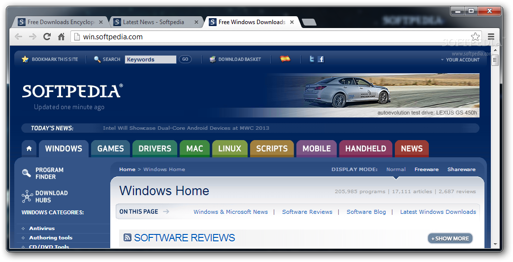 Softpedia free software download