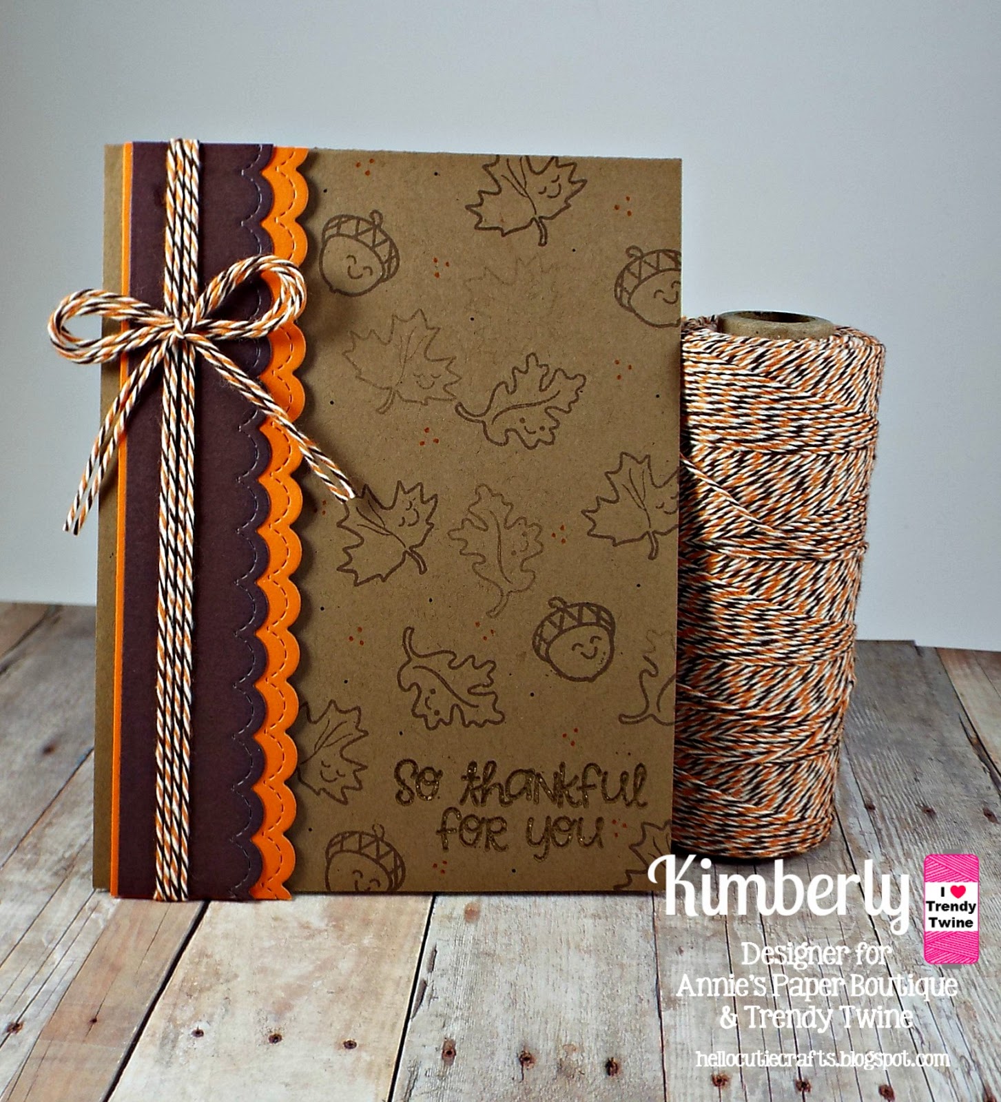 Twine It Up! by Annie's Paper Boutique : Trendy Twine- Thankful Card