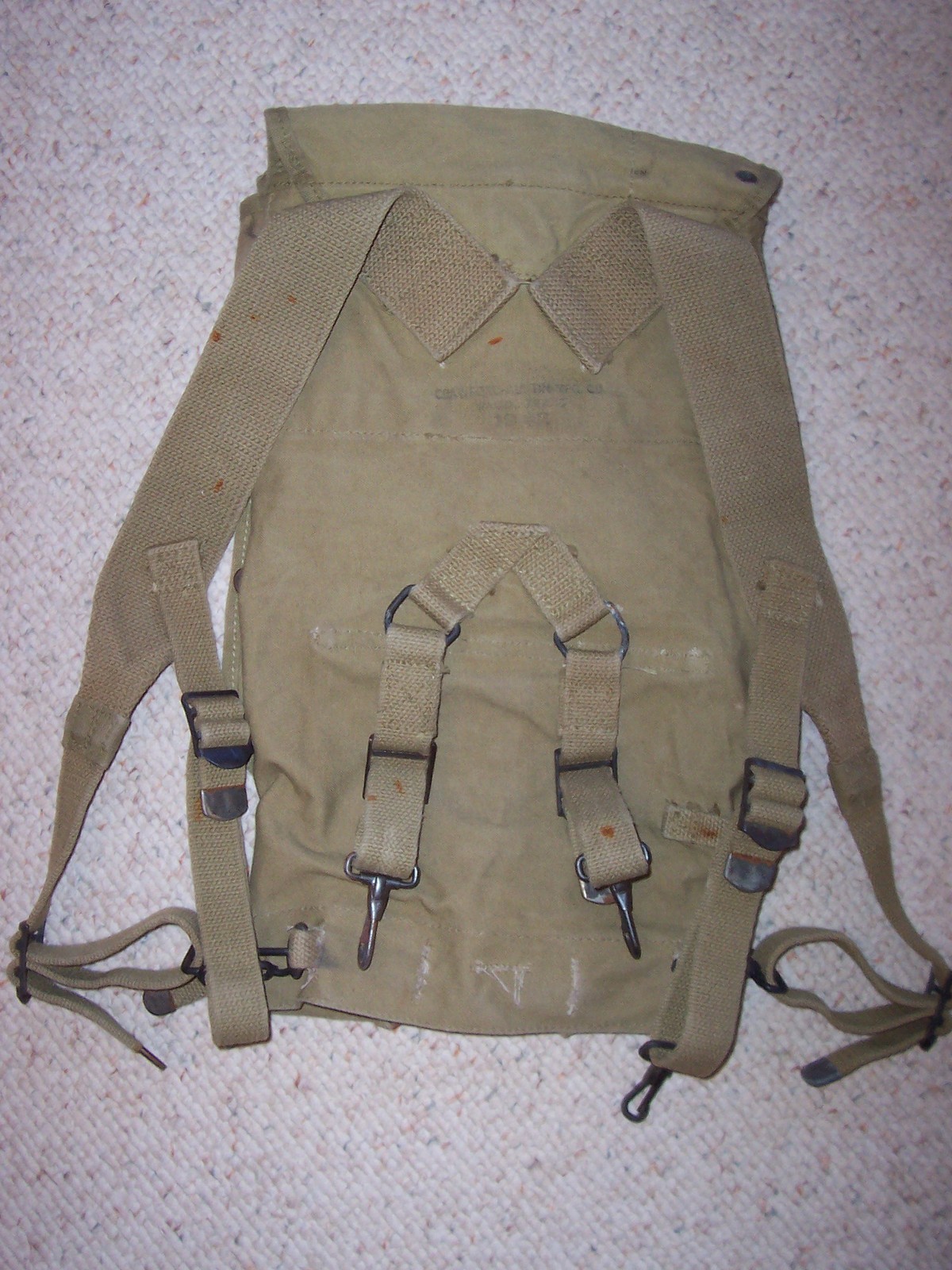 Webbingbabel: US Army M-1928 pack or haversack