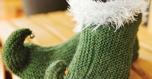 Beautiful Skills - Crochet Knitting Quilting : Knitted Elf Slippers ...