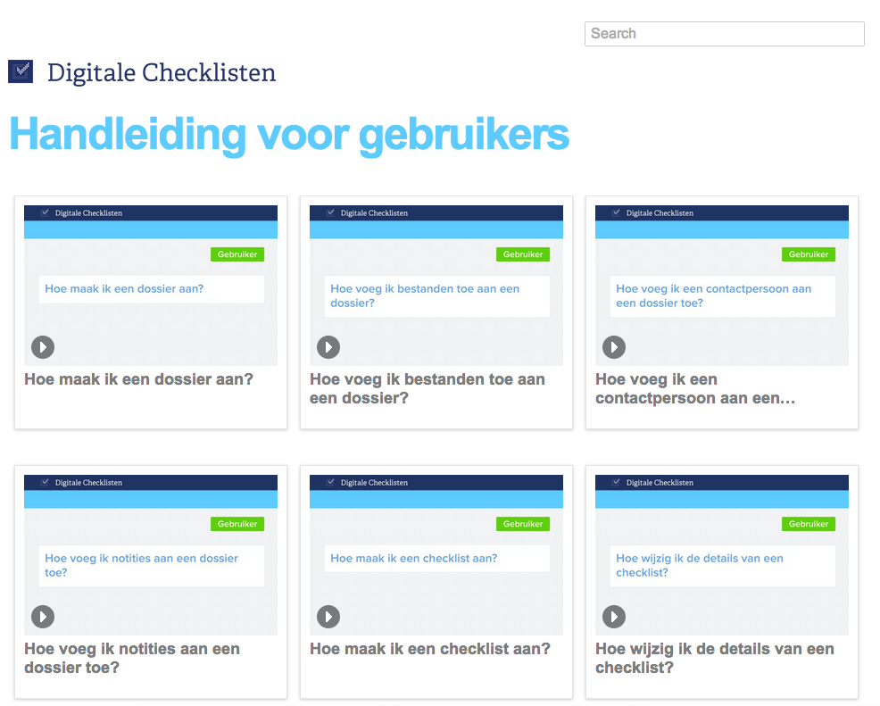 Digitale Checklisten: Handleidingen Digitale Checklisten