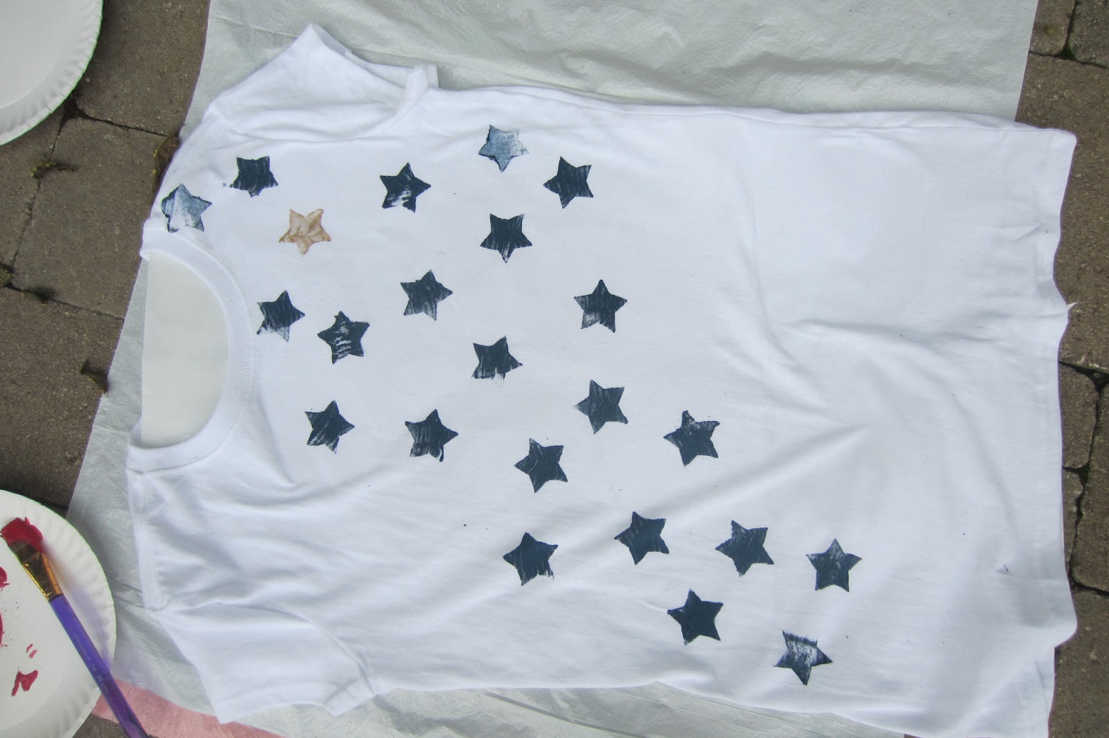House of Brown: Potato-Print Star T-shirts