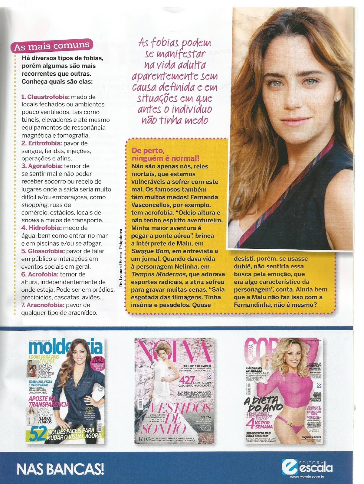 Dr. Leonard como fonte de informação na Revista 7 Dias com Você ...