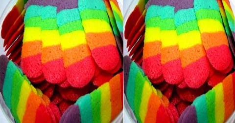 Resep Cara Membuat Kue Kering Lidah Kucing Rainbow