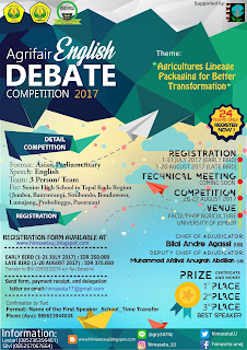 HIMASETA UNEJ: AGRIFAIR 2017 - ENGLISH DEBATE COMPETITION