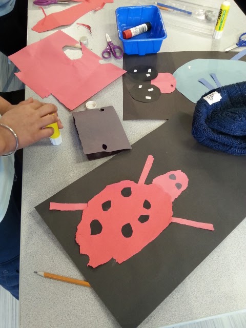 a faithful attempt: Torn Paper Insect Collage