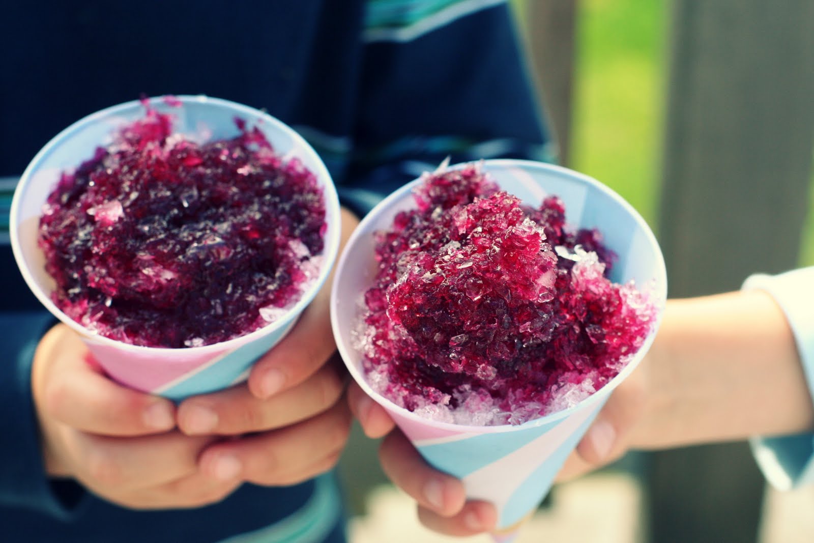 a bit of sunshine: blueberry lime sno cones