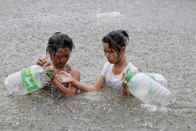 Storm surge leads to floods. (Typhoon GENER ~ International name ...