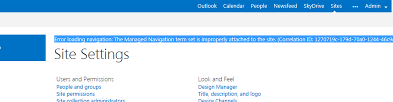 Sharepoint Tips And Tricks Error Loading Navigation The Managed Sharepoint Tips And Tricks Error Loading Navigation The Managed