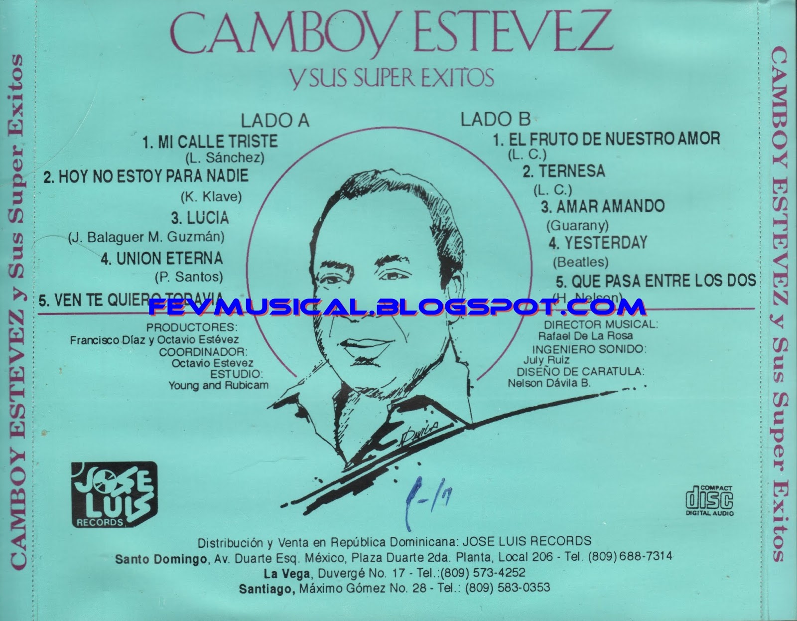 FEV MUSICAL: 1980's - Camboy Estevez - Y Sus Super Exitos (Jose Luis)