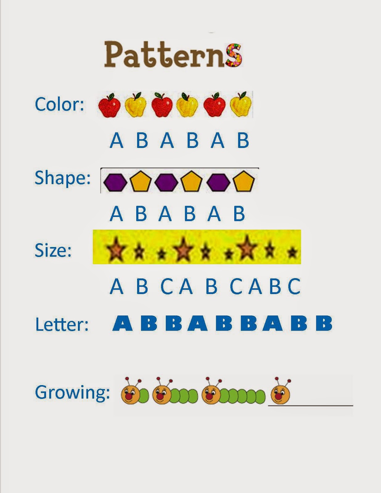 Kinder Talk: Patterns