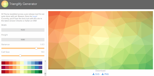 Trianglify Generator：Low Poly風漸層效果背景線上工具 ~ 竹白記事本