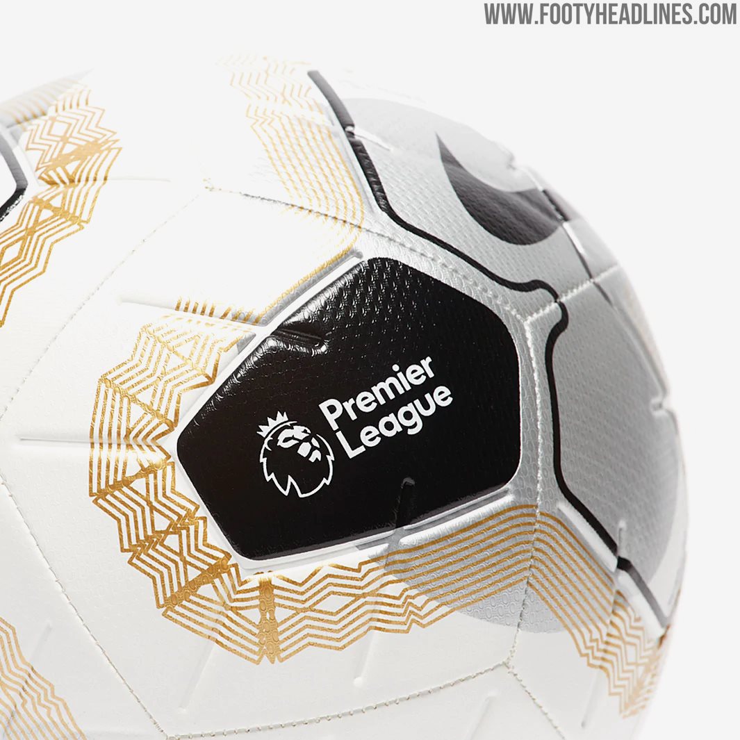 White / Gold Nike Merlin 'Tunnel Vision' 19-20 Premier League Ball ...