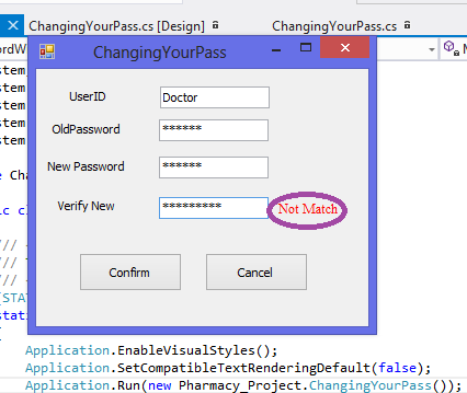 How To Create A Change Password Form in a C# Application