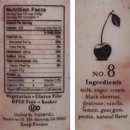 On Second Scoop: Ice Cream Reviews: Talenti Black Cherry Gelato #8