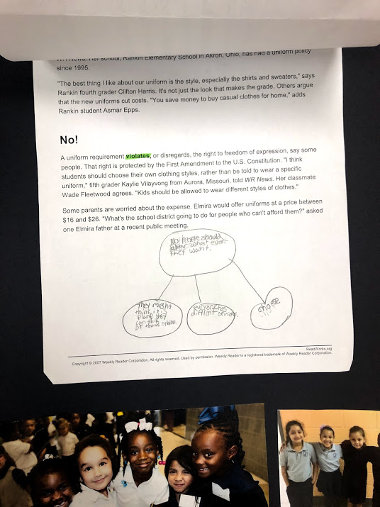 Opinion Writing with Text-Based Evidence - School and the City