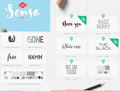 Fonts Premium: Sensa Font Family