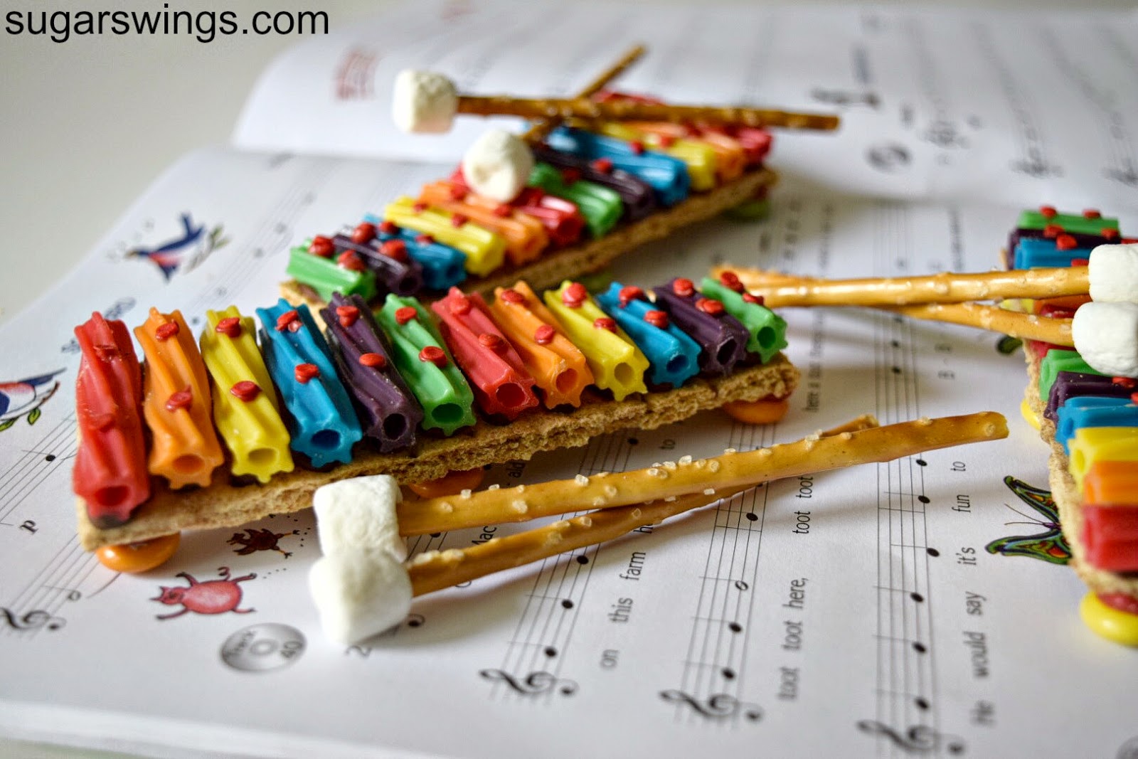 Sugar Swings! Serve Some: Rainbow Twizzler Xylophone Treats