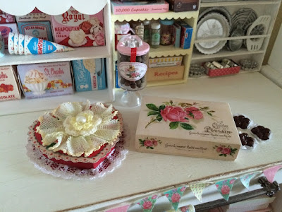Baking In Miniature: Miniature Chocolate Roses in Vintage Candy Boxes