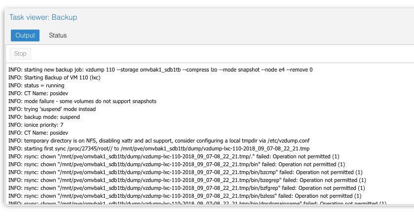Proxmox and OpenVZ LXC Issues and Solutions: CHOWN Permission Denied ...