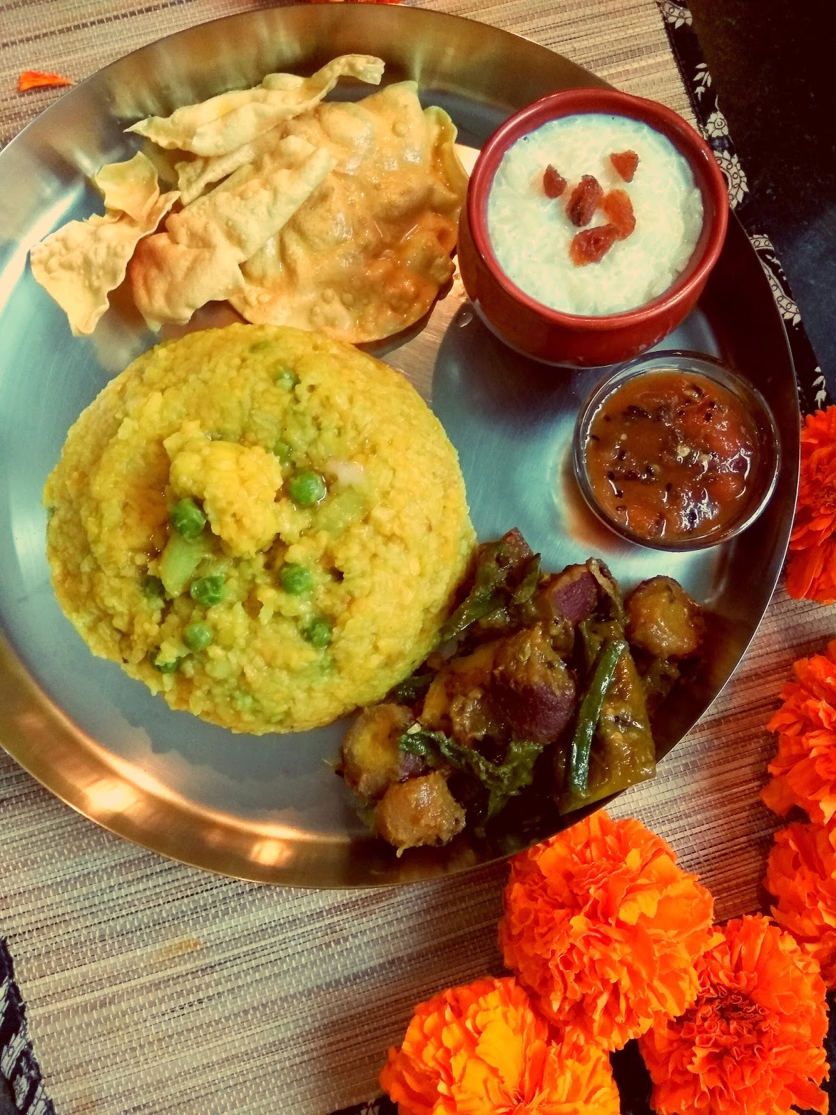 Khichudi Bhog, Labra, Payesh and Chutney on a Navami Morning - Curries ...