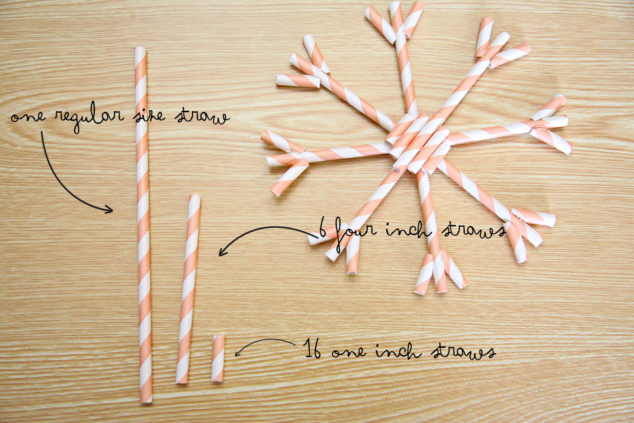 Unify Handmade: How to Make Paper Straw Snowflake Ornaments