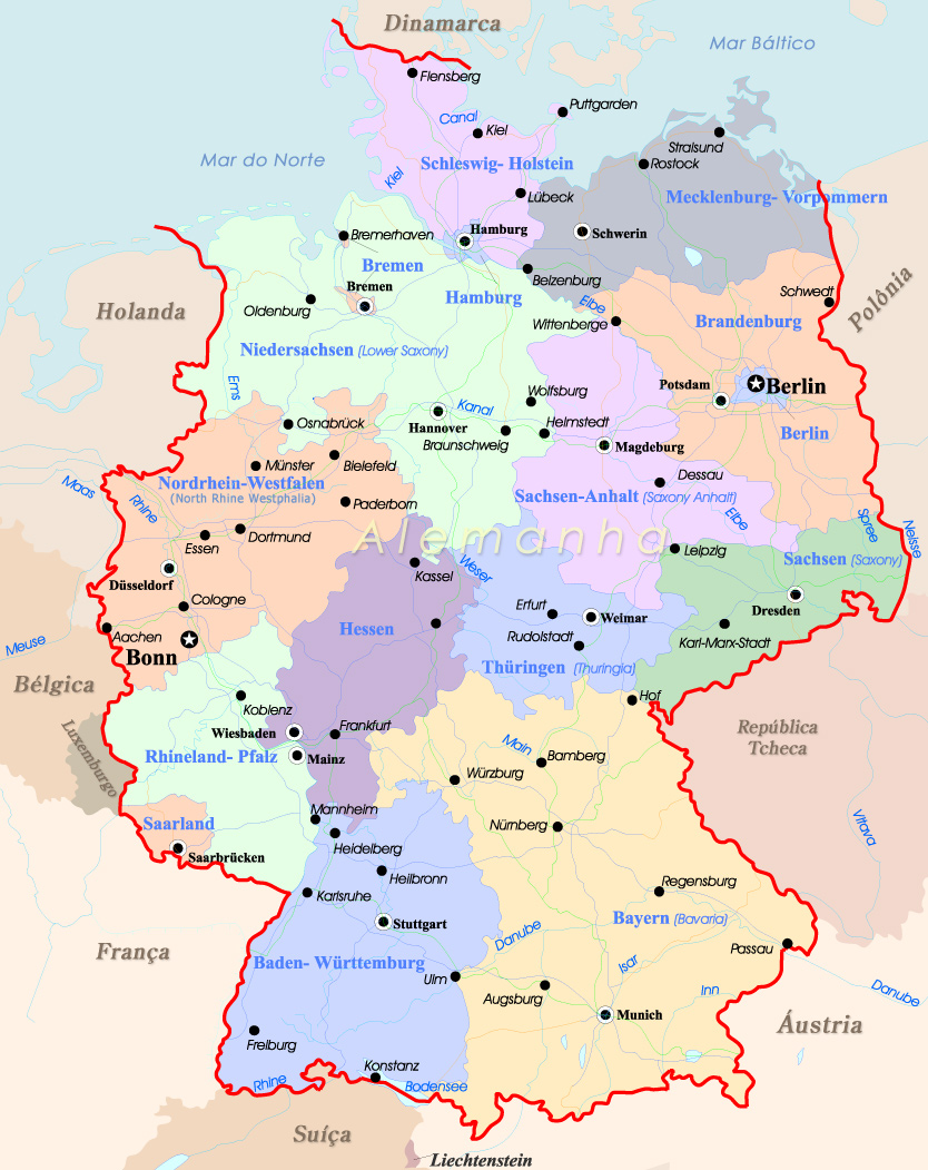 Mapa Mundi: Mapas da Alemanha