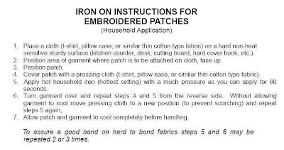 All About Patches: Iron-on Instructions for Embroidered Patches 布貼使用说明