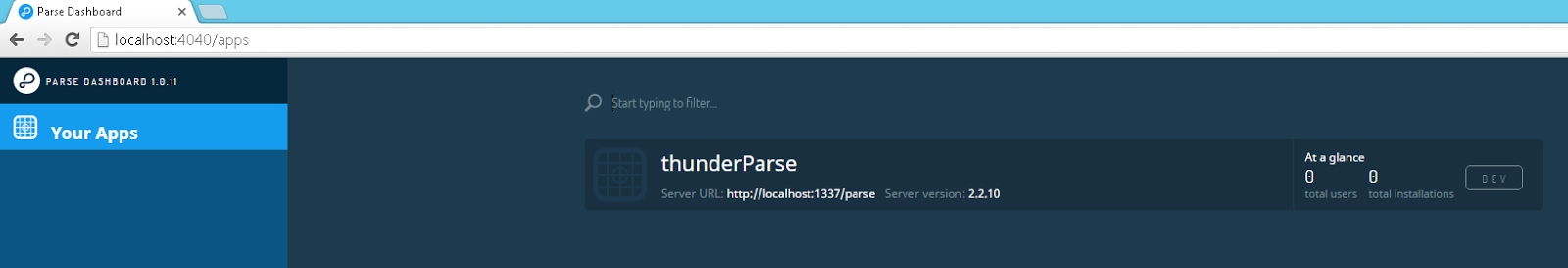 Creating your own self-hosted PARSE server