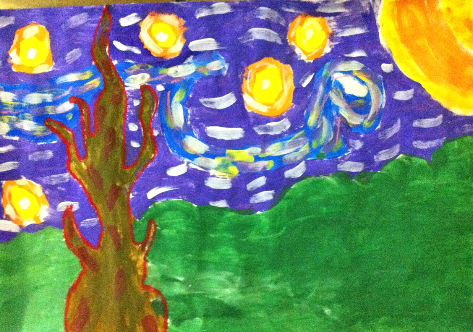 Expression of Imagination: "Views of Van gogh" by 7th grade