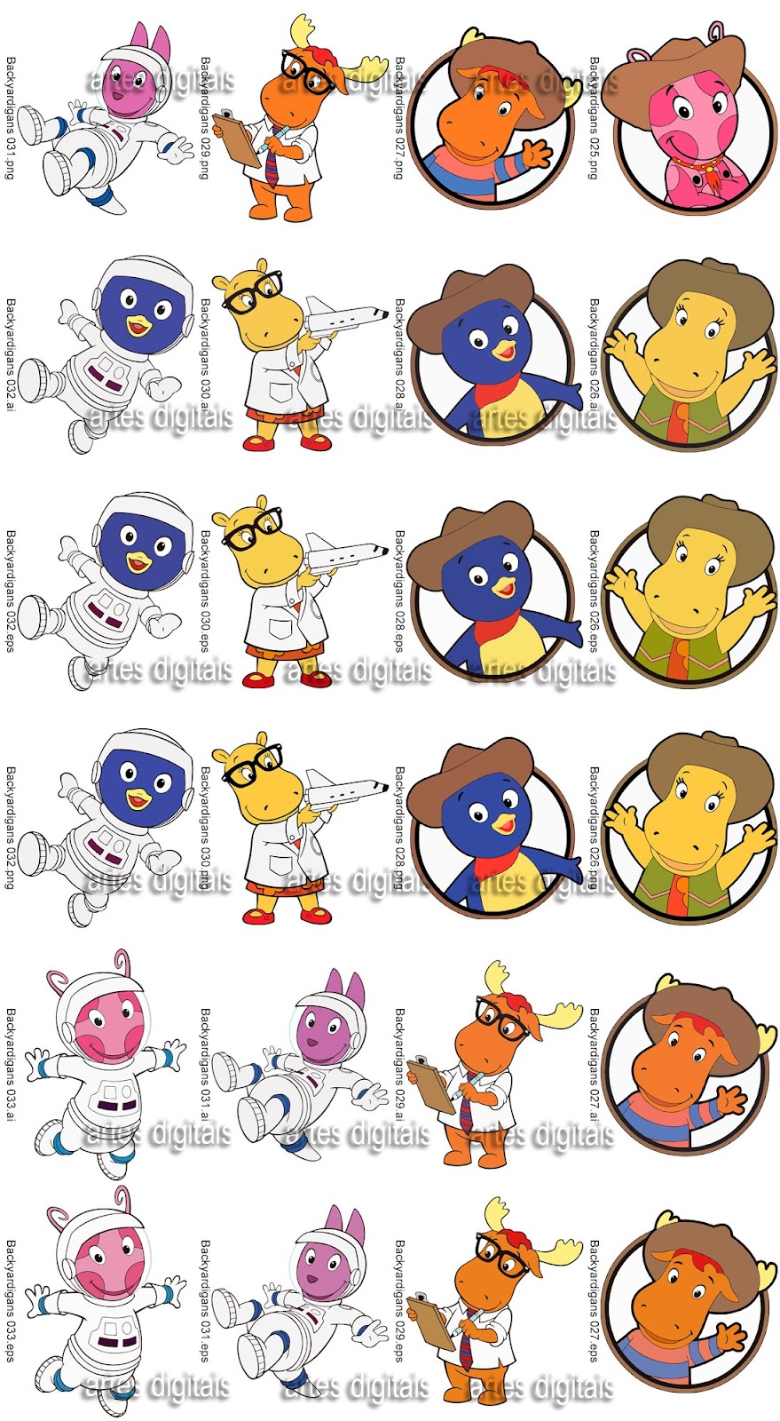 71 Vetores E Imagens Dos Backyardigans - R$ 5,90 em Mercado Livre