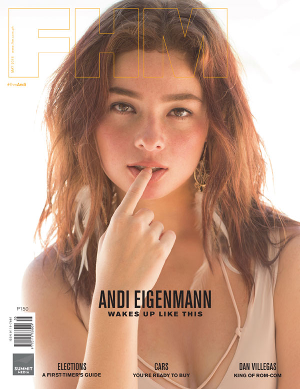 Andi Eigenmann appears in two covers of FHM Magazine May 2016 issue