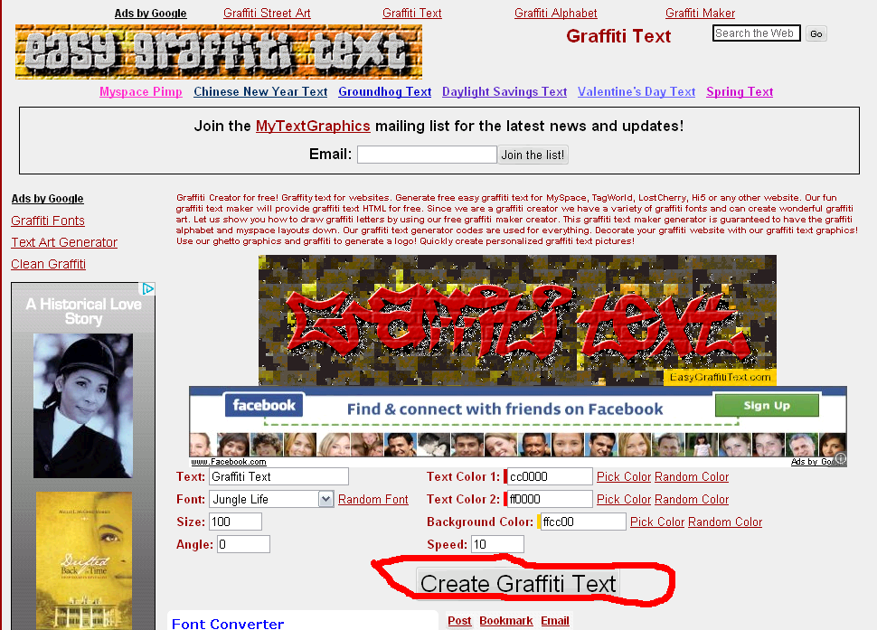 Secretos de la web: Pagina para crear graffitis gratis